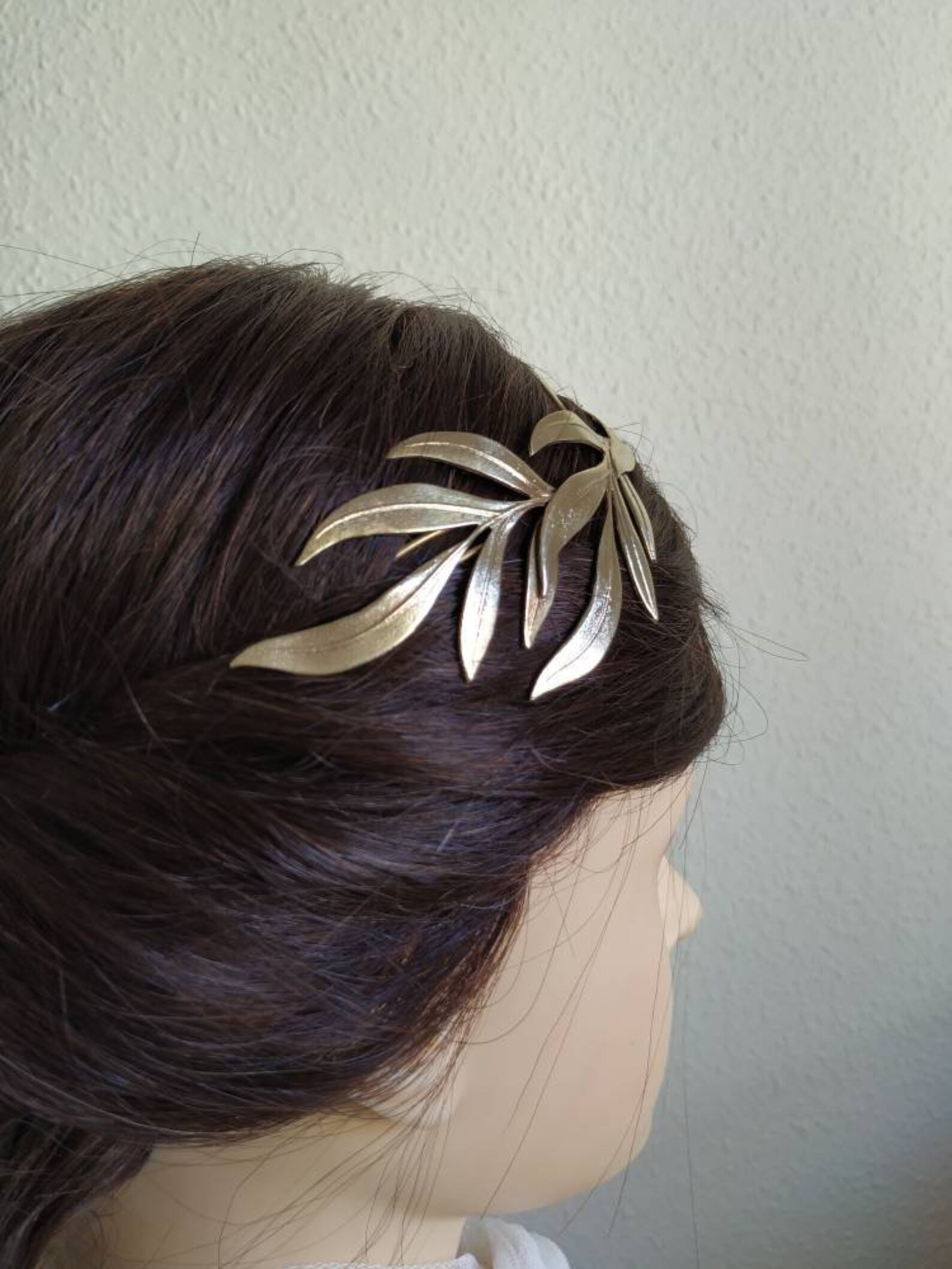 Goddess Bridal Crown With Olive Leaves Perfect as a Halo Tiara or Roman ...