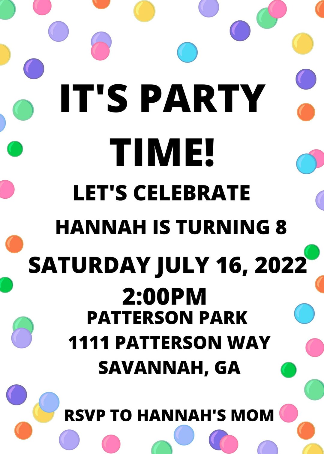 Editable Birthday Template - Etsy