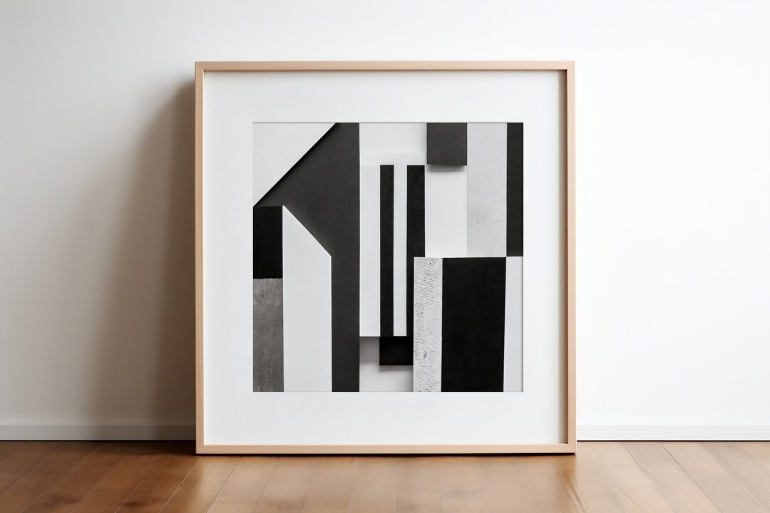 Ai Generated Art Prints, Abstract B&W Decor, Printable Minimalist Wall ...