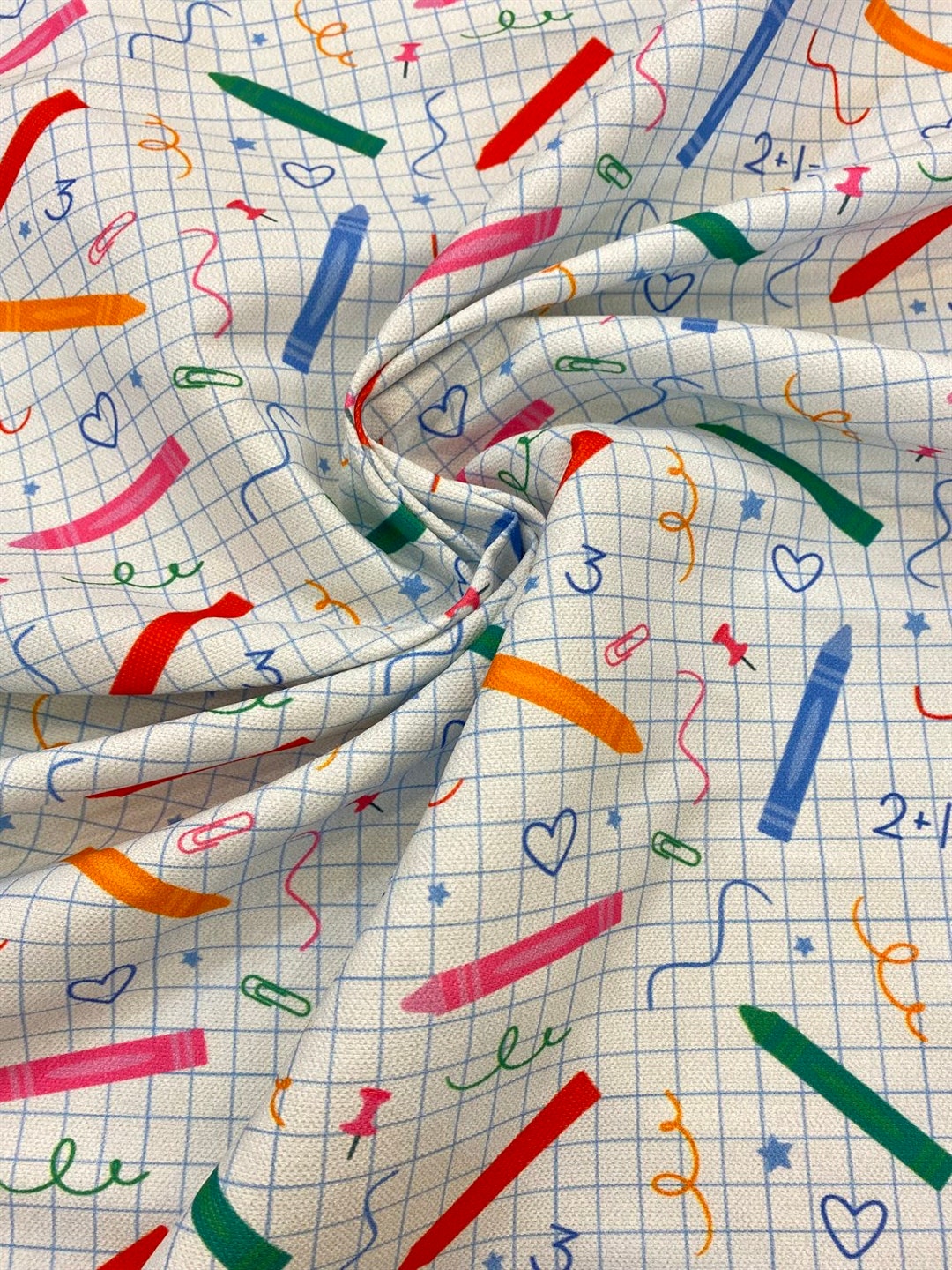 Crayon Print Upholstery Fabric: Modern DIY Home Decor Material - Etsy