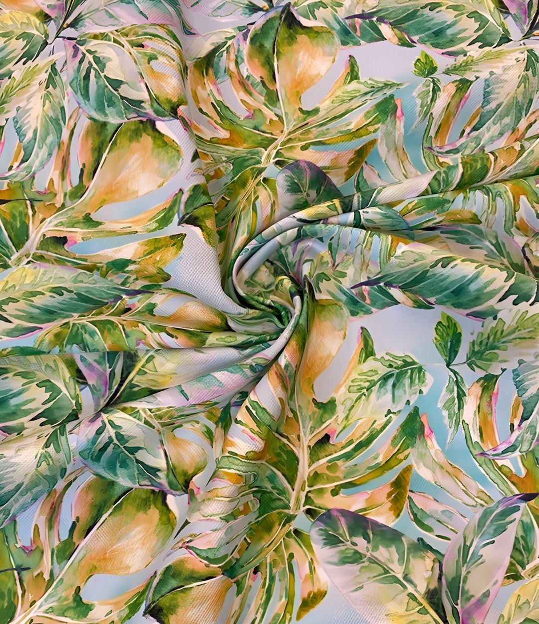 Oil Painting Palm Printed Fabric Unique Upholstery Material Ideal for ...