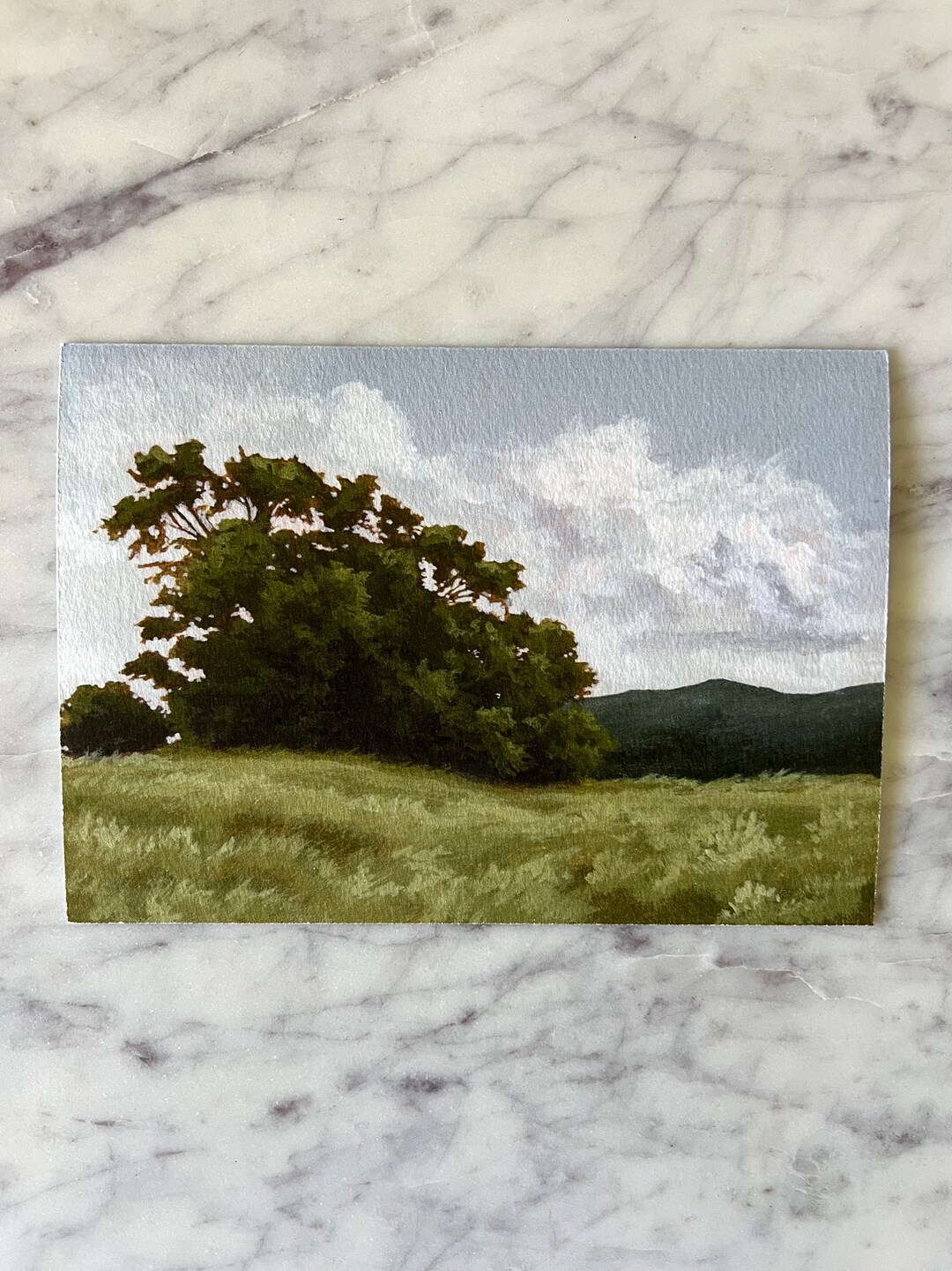 PRINT Summer Tree Ii, Landscape Art Print, UNFRAMED PRINT of Original ...