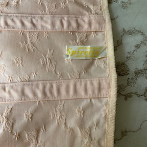 Vintage 1940s 1950s Spirella Pink Peach Girdle Cotton Jacquard Metal ...