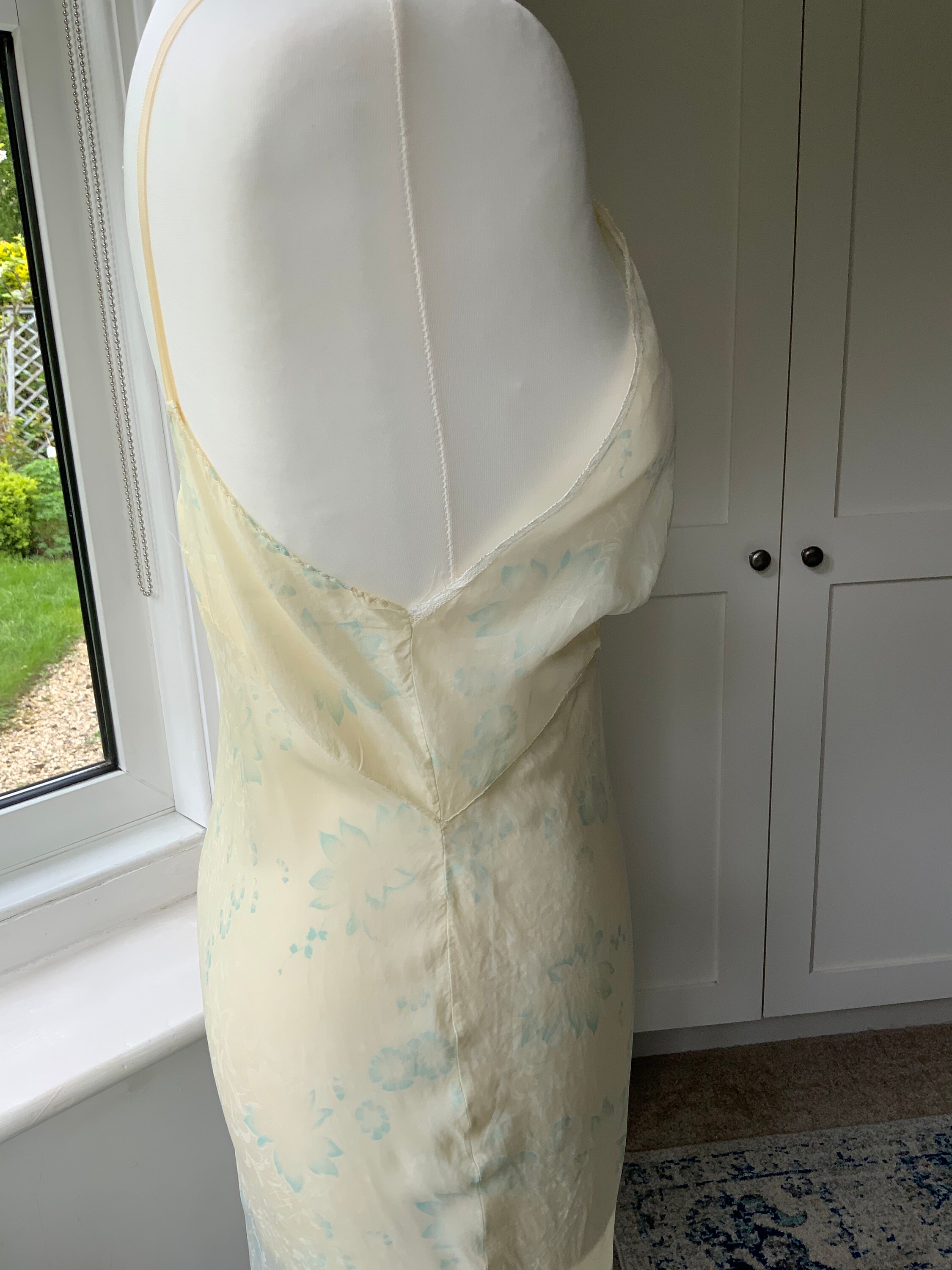 Vintage 1930s Bias Cut Lightweight Soft Rayon Acetate Slip Dress Creamy ...