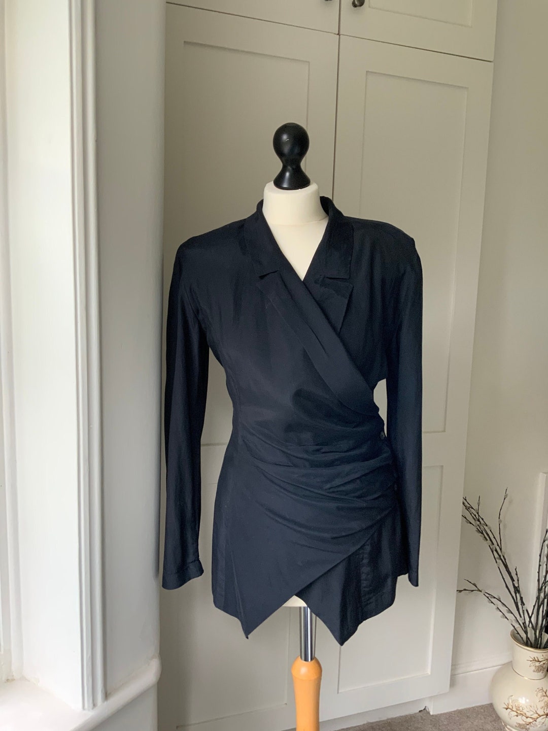 Vintage Early Designer Bodymap Black Shirt Jacket 1985 Club Clothing Small Size One Owner Very ...