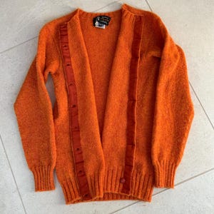 Vintage Hand Made Shetland Wool Cardigan Made in Shetland Isles Vibrant ...