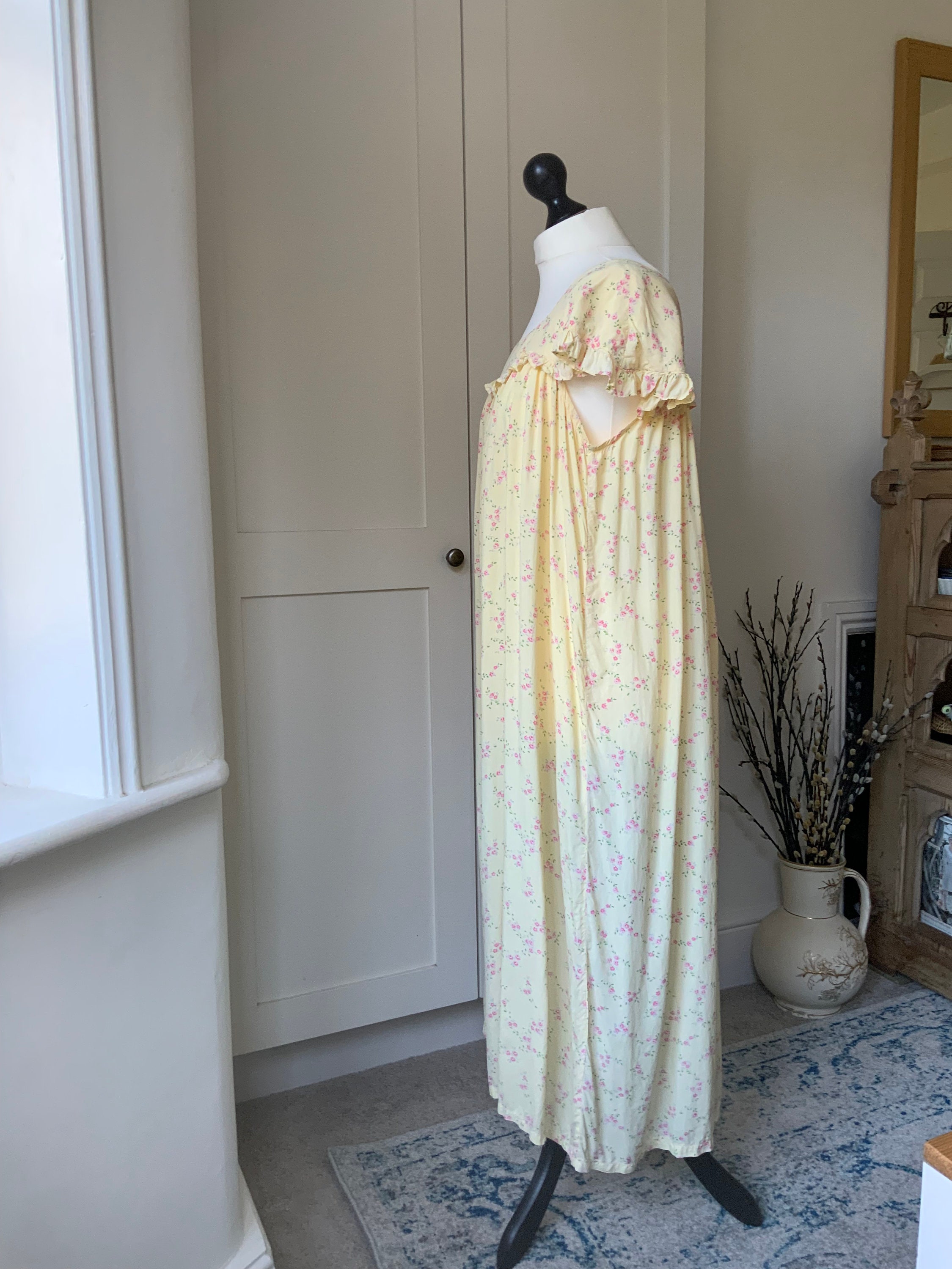 Vintage 1960s Lemon Yellow Smock Style Nightgown Dress Lemon - Etsy