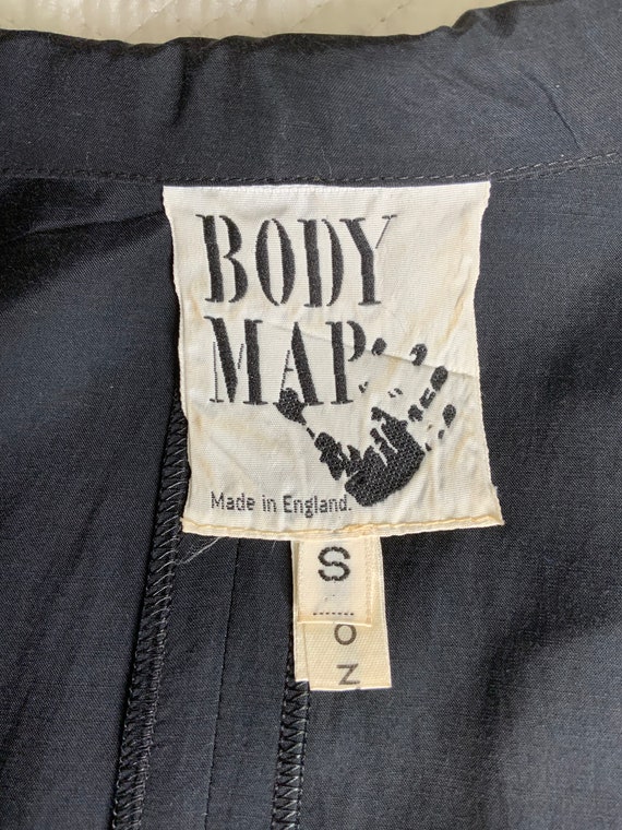 Vintage Early Designer BodyMap Black Shirt Jacket 198… - Gem
