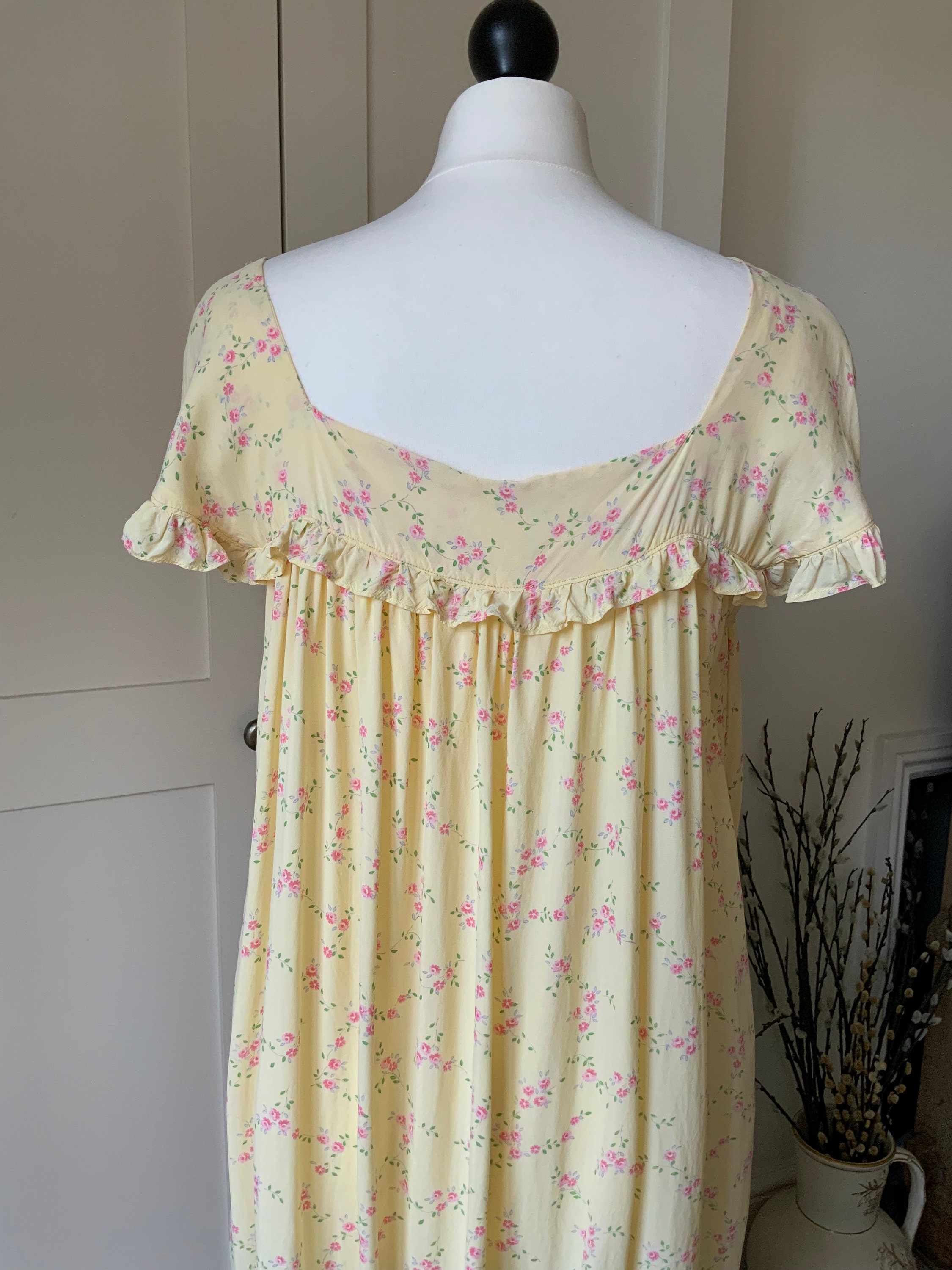 Vintage 1960s Lemon Yellow Smock Style Nightgown Dress Lemon - Etsy