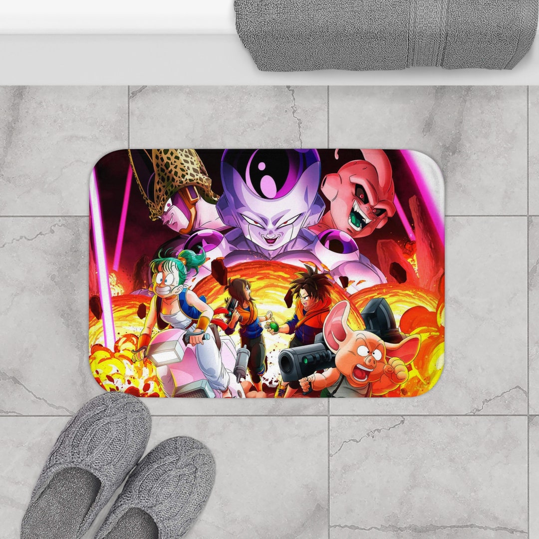 Dragon Ball Z Villians Bath Matt, Shower Mat, Kids Bath Mat, Bath Rug ...