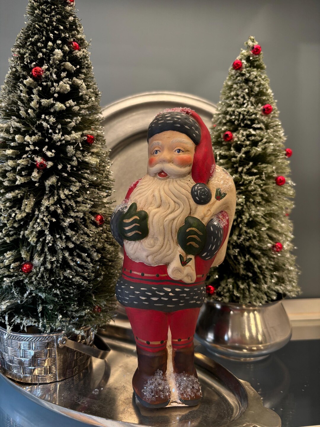 Jolly Good. Chalkware Santa Claus. Handcrafted USA - Etsy