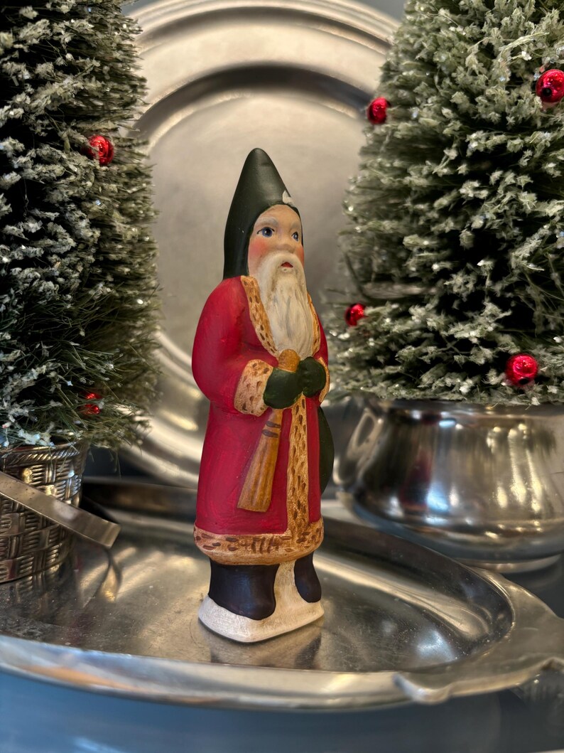 Chalkware Santa Claus. Good Cheer. Handcrafted USA - Etsy