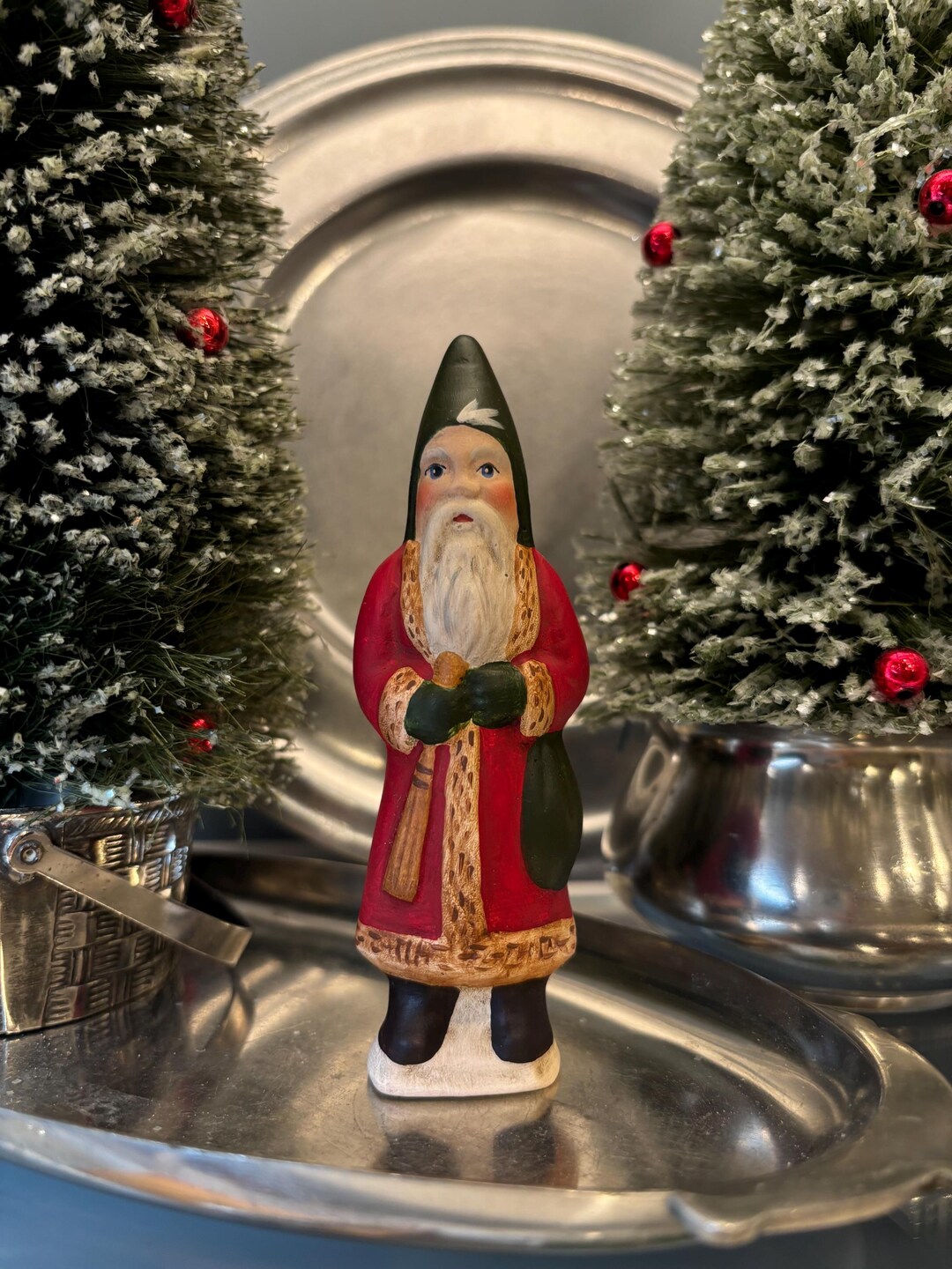 Chalkware Santa Claus. Good Cheer. Handcrafted USA - Etsy