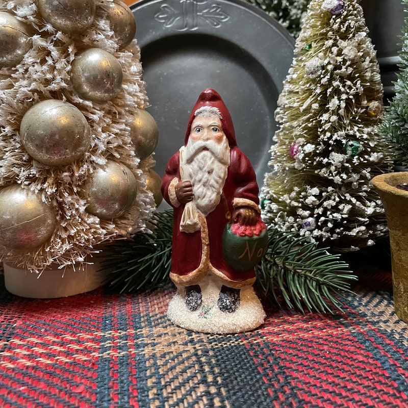 Chalkware Santa - Etsy