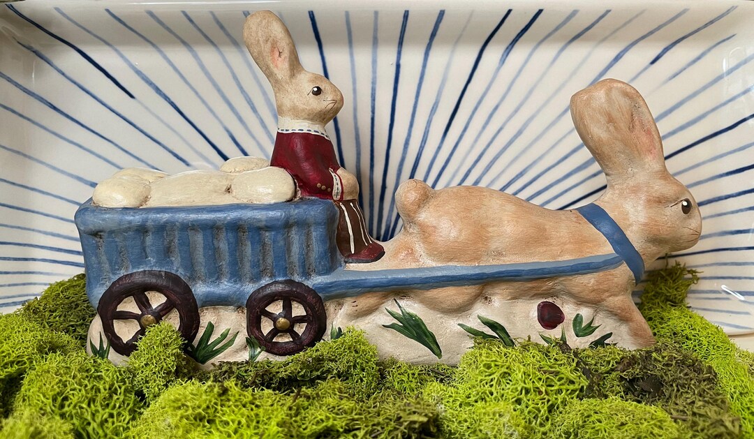 Spring Forward. Chalkware Bunny/rabbit. Spring/easter. Unique Gift ...
