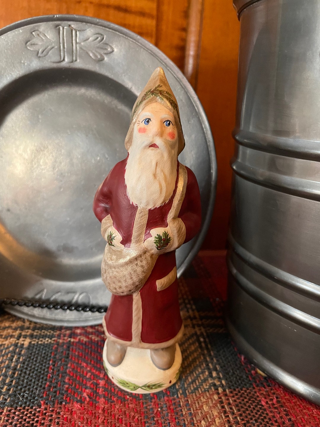 Winter. Chalkware Santa Claus - Etsy