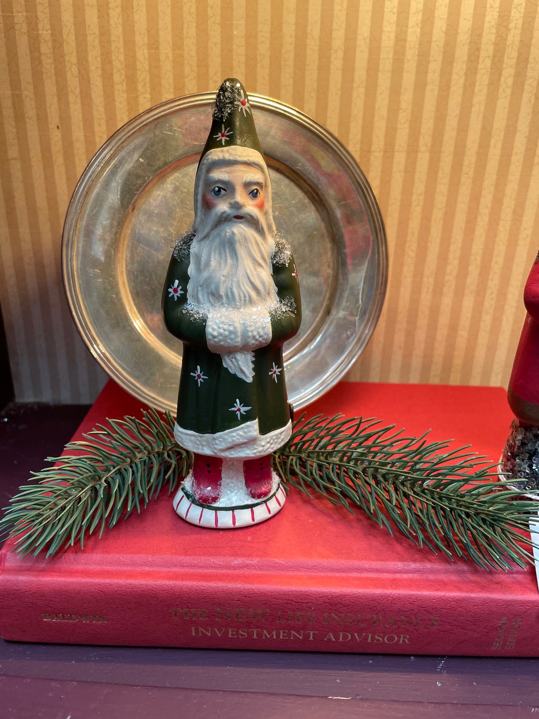 Evergreen. Chalkware Santa Clause/belsnickle - Etsy
