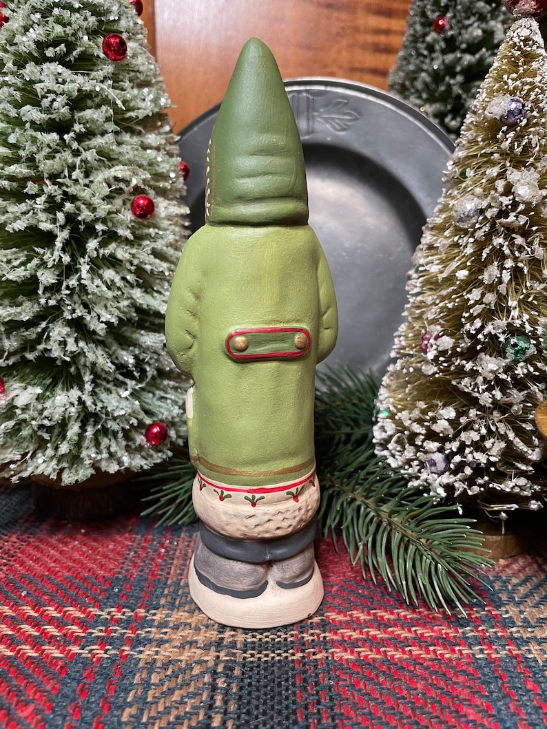 Mistletoe. Chalkware Santa, Gnome, Elf, Belsnickel. Handcrafted USA - Etsy
