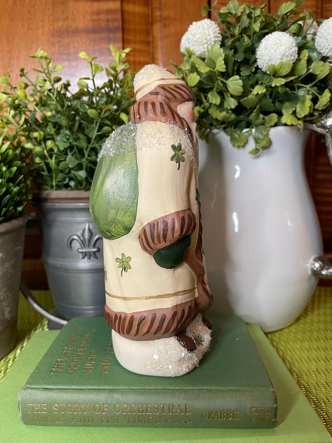 The Irishman. Chalkware Santa. St Patricks Day. Shamrocks. - Etsy