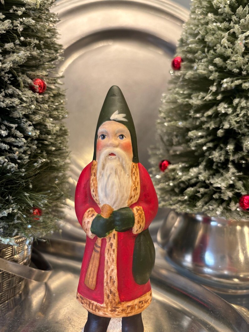 Chalkware Santa Claus. Good Cheer. Handcrafted USA - Etsy