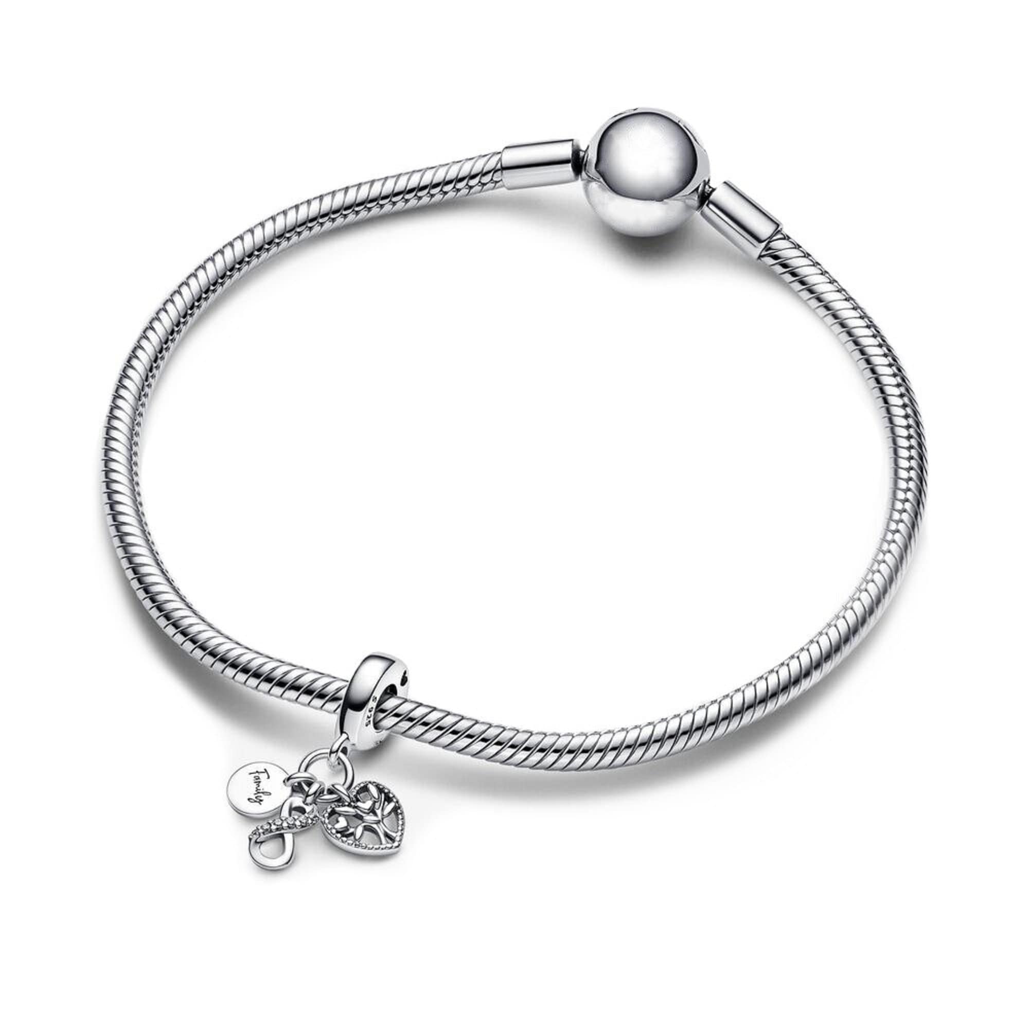 Family Infinity Triple Dangle Charm, Silver Charms Fits for Pandora ...
