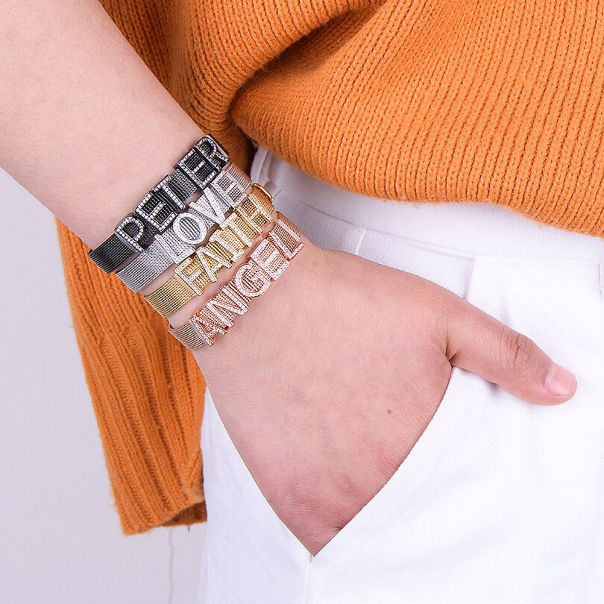 Reflexions Charms A-Z Alphabet 26 Lettre Clip Charm Stopper Perles ...