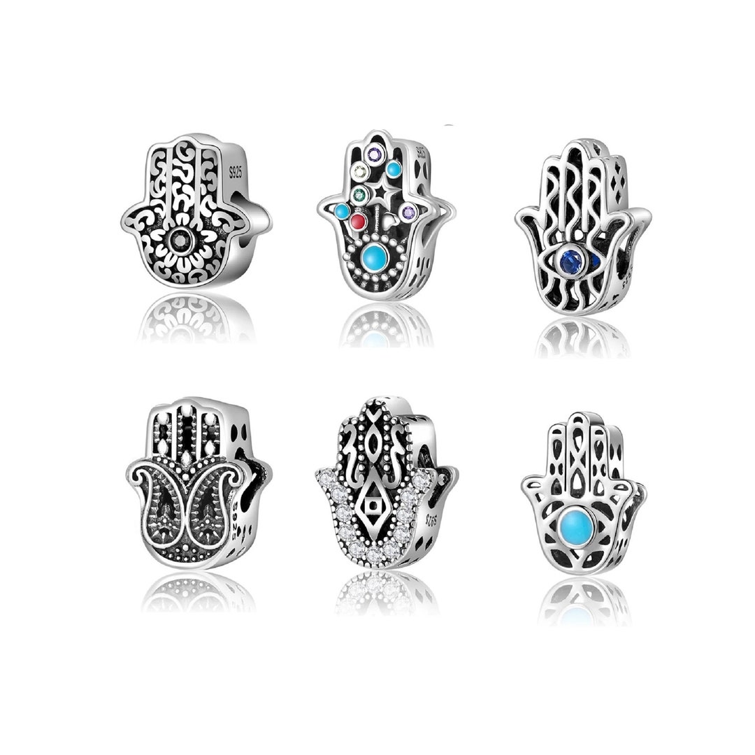 New Hamsa Hand of Fatima Charm, Evil Eye Charms for Bracelet Charms ...