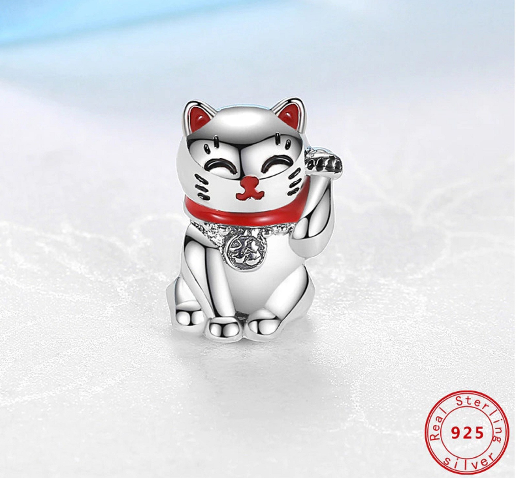 Maneki Neko Charms Fits Original Pandora Bracelet,925 Sterling Silver ...