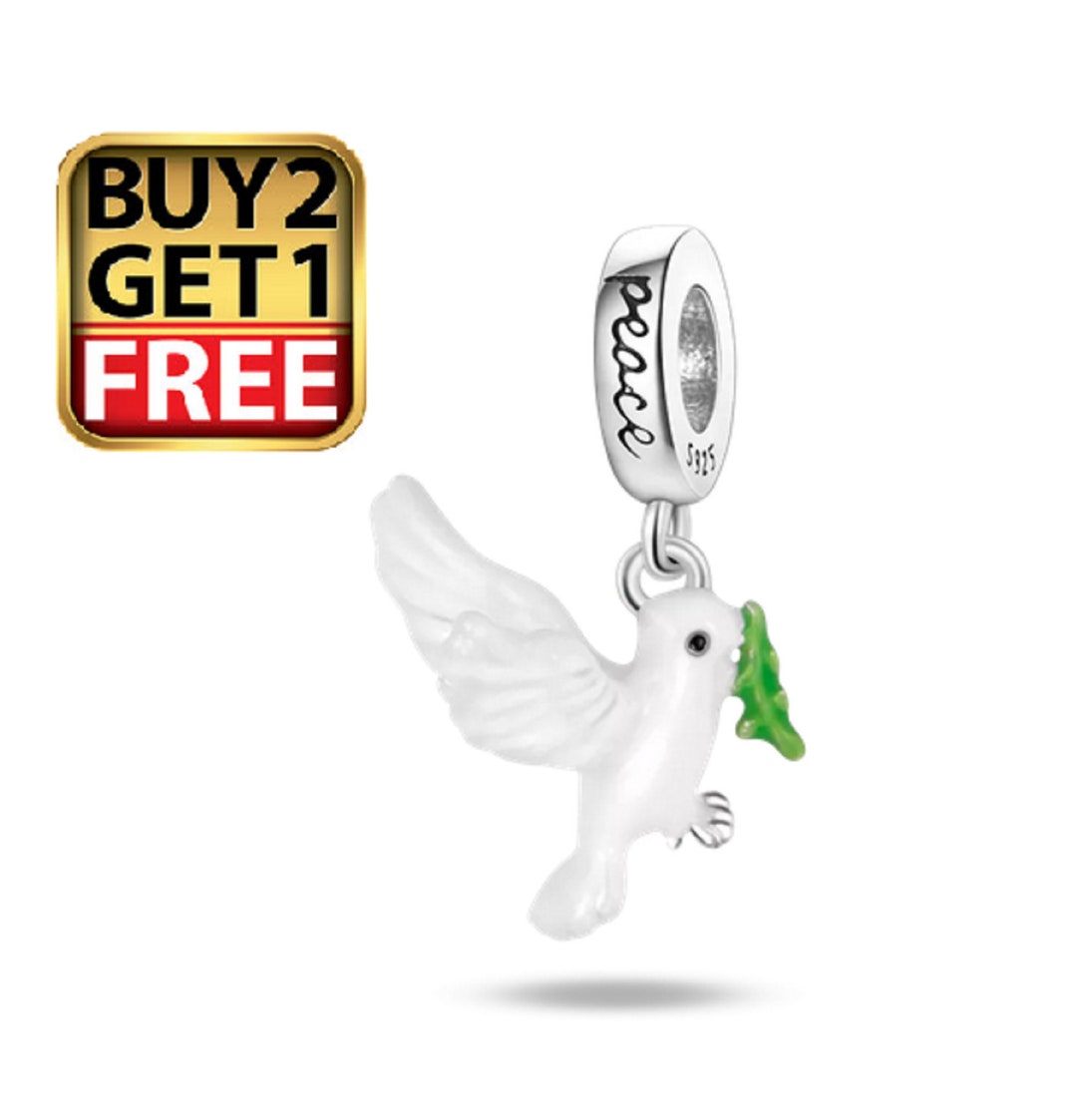 New 2024 Pigeon Dangle Charm, Bird Charms for Pandora Bracelet ...