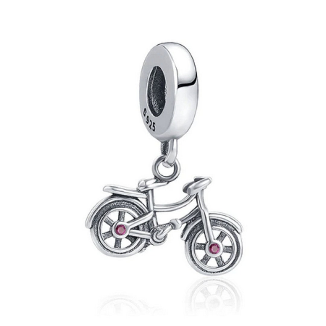 New Bicycle Charms for Bracelet Black Crystal Bike Dangle Charm 925 ...