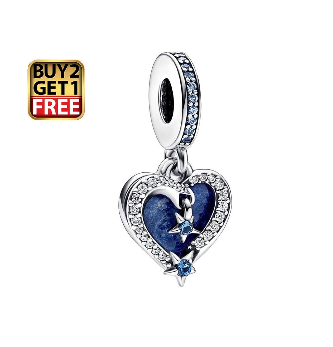 New 2024 Celestial Shooting Star Dangle Charm, Pandora Charm, Heart ...
