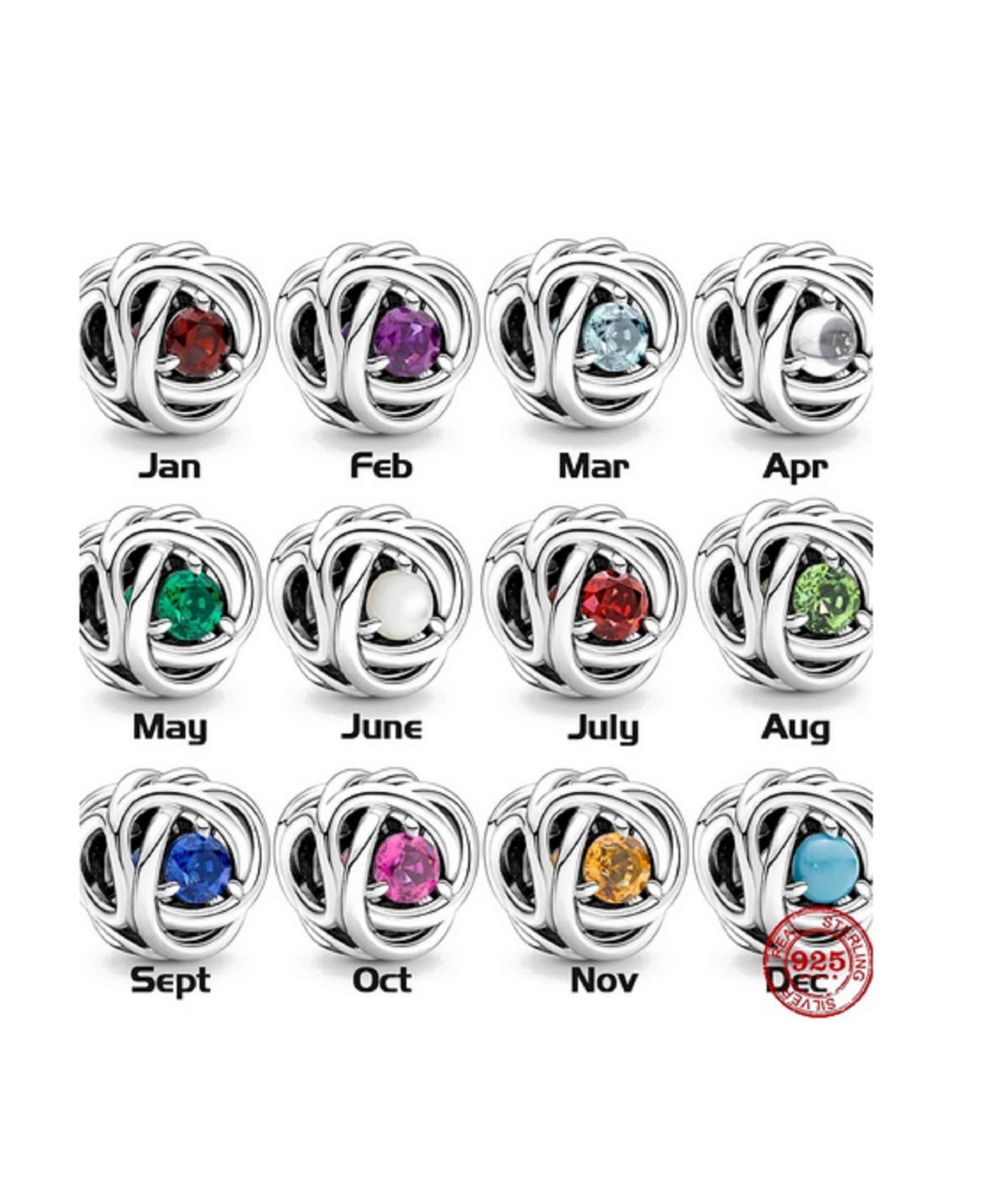 New Birthstone Charms for Bracelet Birth Month Charm Birthday Charms ...