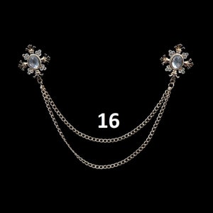 Tassel Brooch for Men, Suit Shirt Jacket Collar Pin, Rhinestone Crystal ...