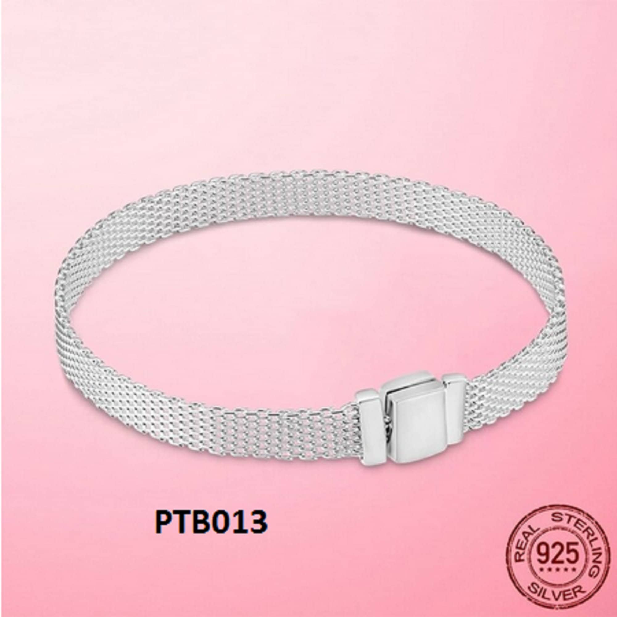 Mesh Bracelet Sterling Silver 925 Clip Reflection Bracelet - Etsy UK