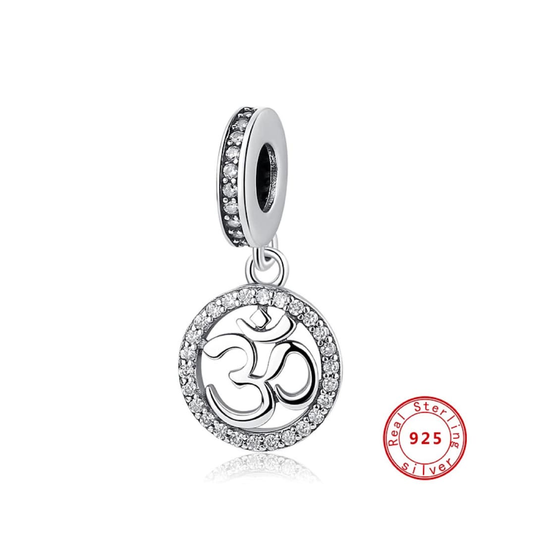 Om Symbol Meditation Charms Fits Original Pandora Bracelet, 925 ...