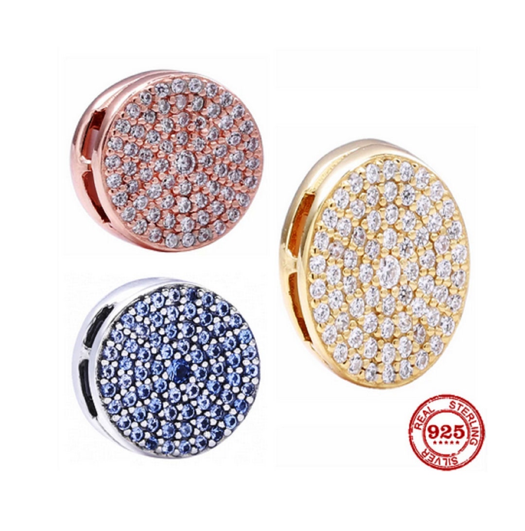 Rose Gold Mesh Reflexions Bracelet Charm, Sparkling Clip Charms ...