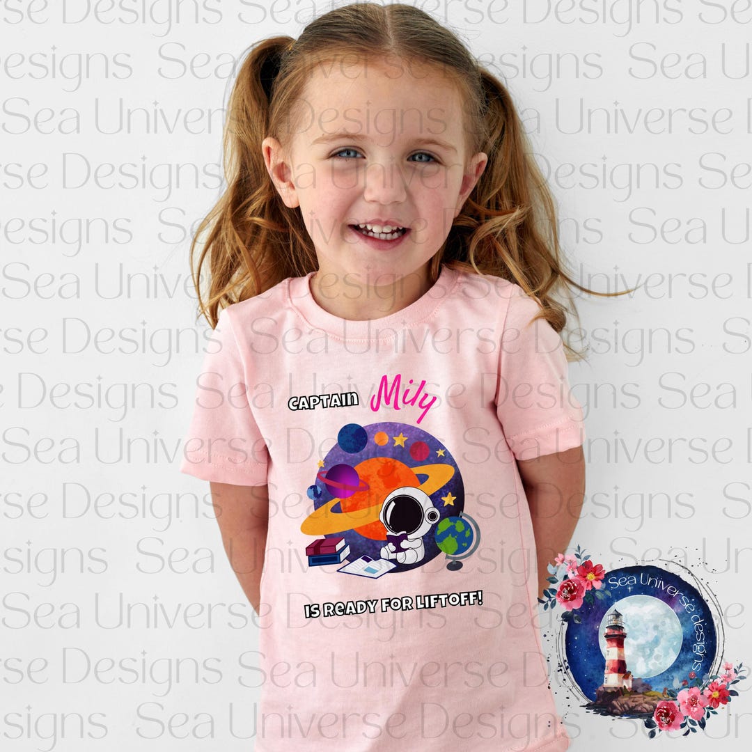 Personalized Kids Space T-shirt – Custom Name Planet Tee – Outer Space ...