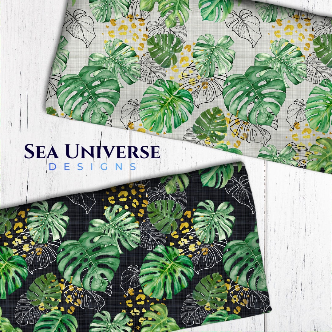 Monstera, BUNDLE DIGITAL Seamless Pattern. - Etsy