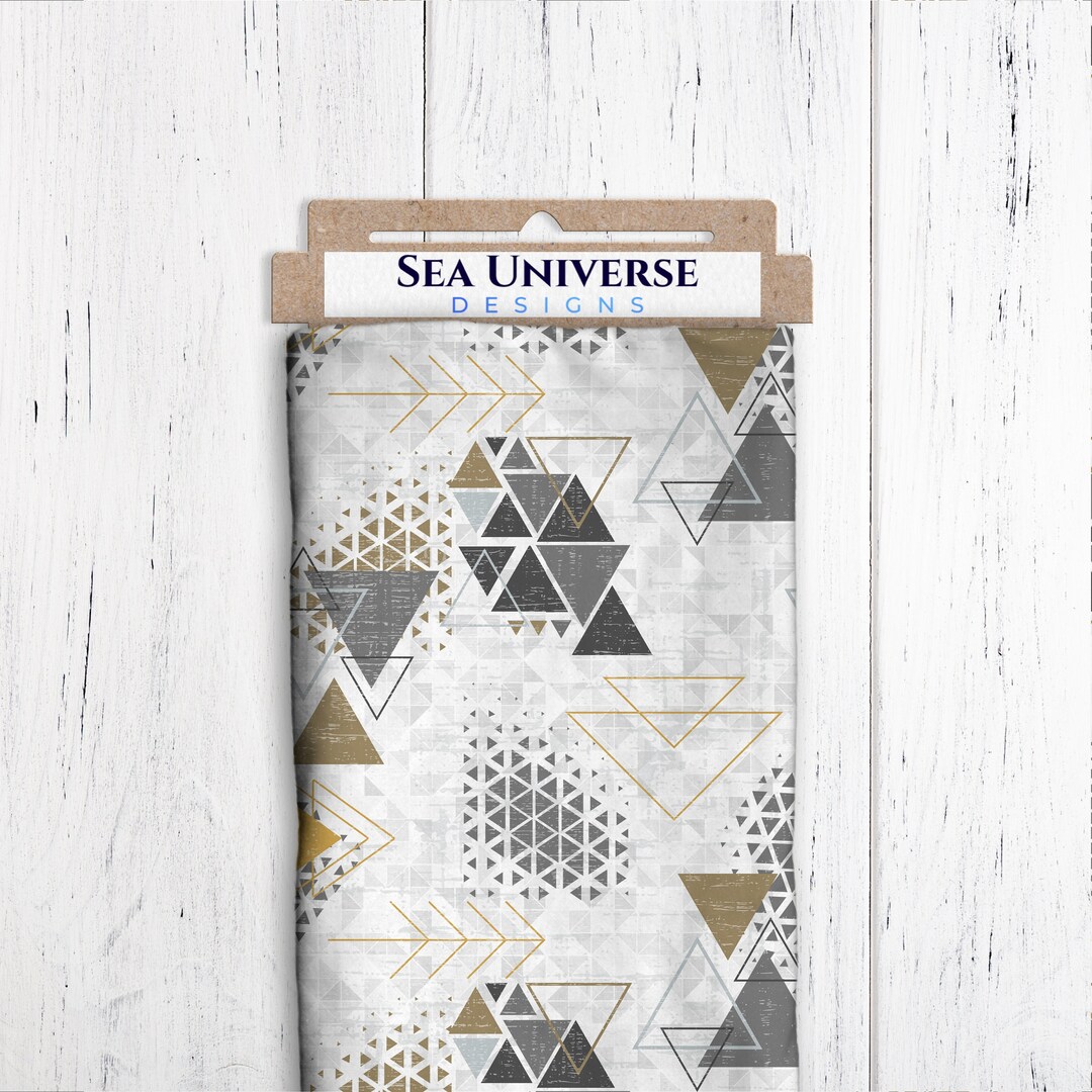 Triangle, Geometric Pattern. Fabric Design. - Etsy