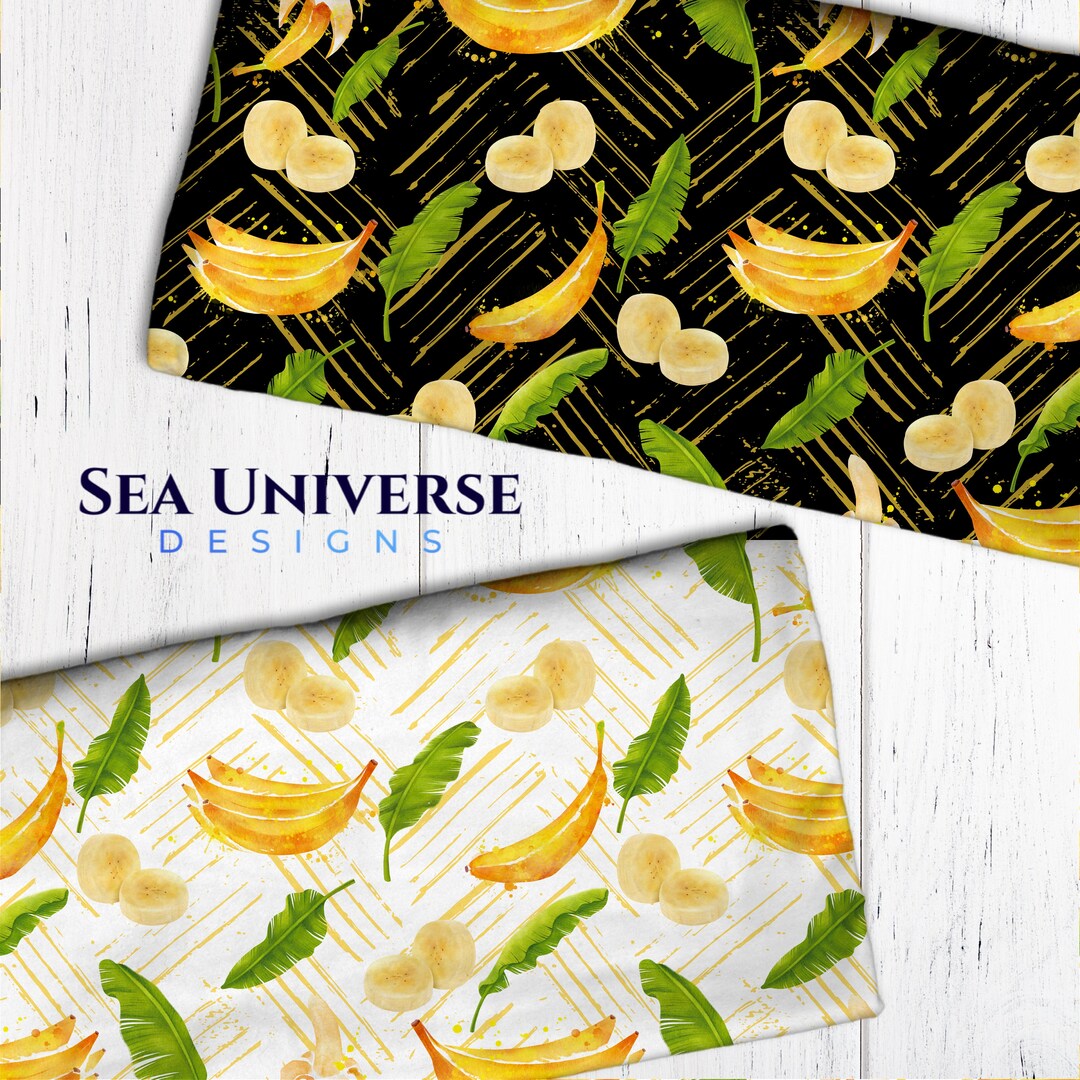 Banana, Bundle Digital Seamless Pattern. - Etsy