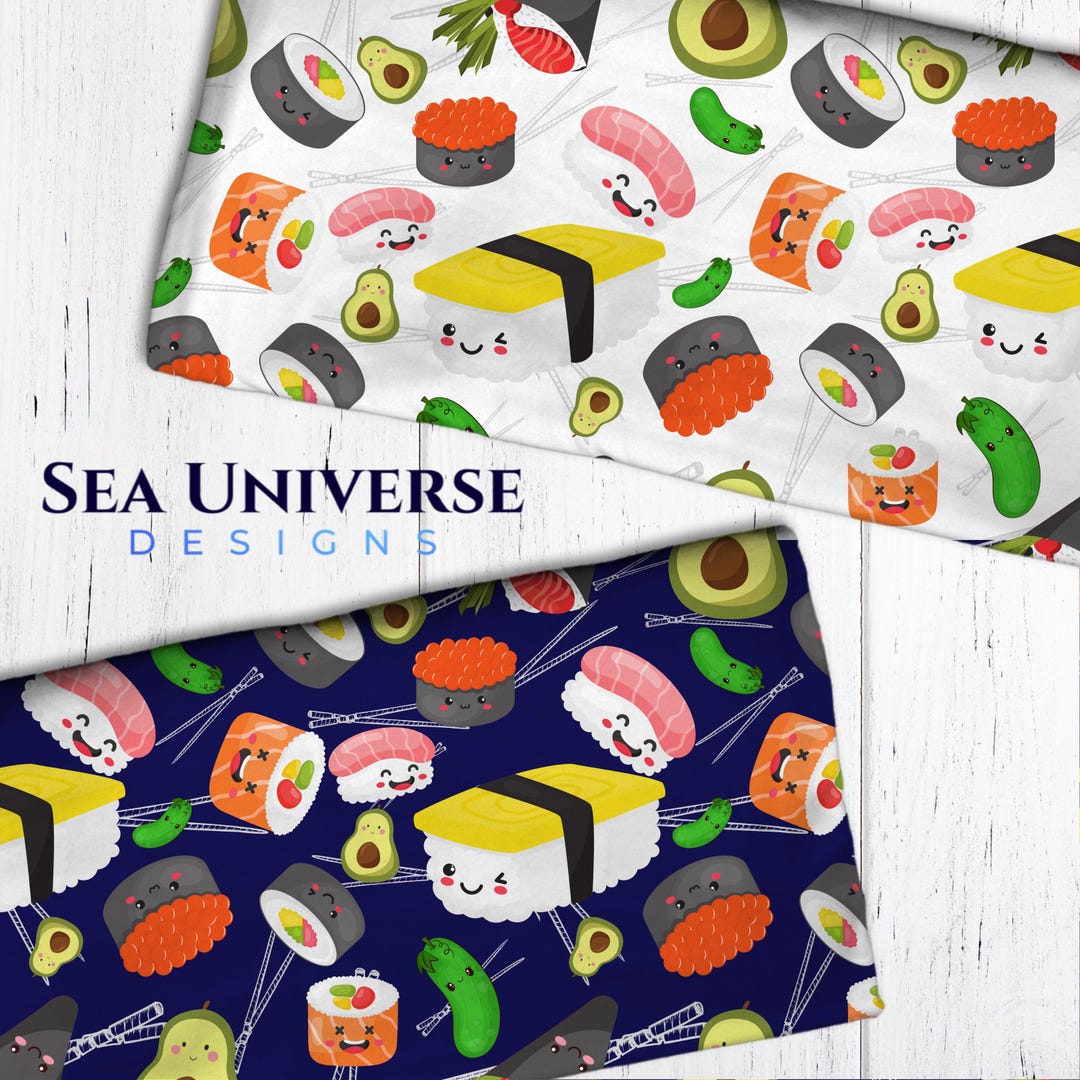 Sushi. BUNDLE DIGITAL File, Fabric Pattern. - Etsy