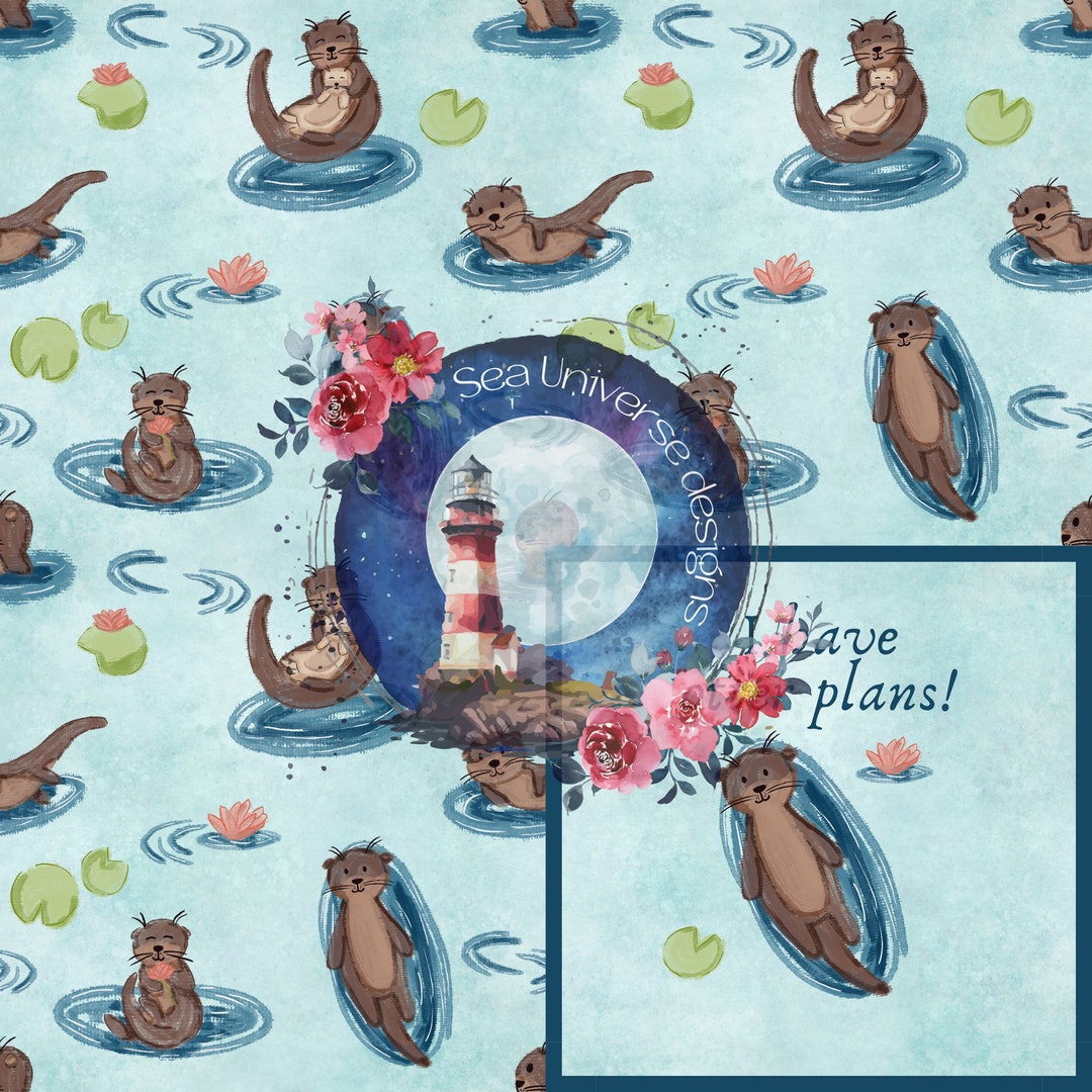 I Have Otter Plans. BUNDLE Seamless + Panel. Hand Drawn. - Etsy