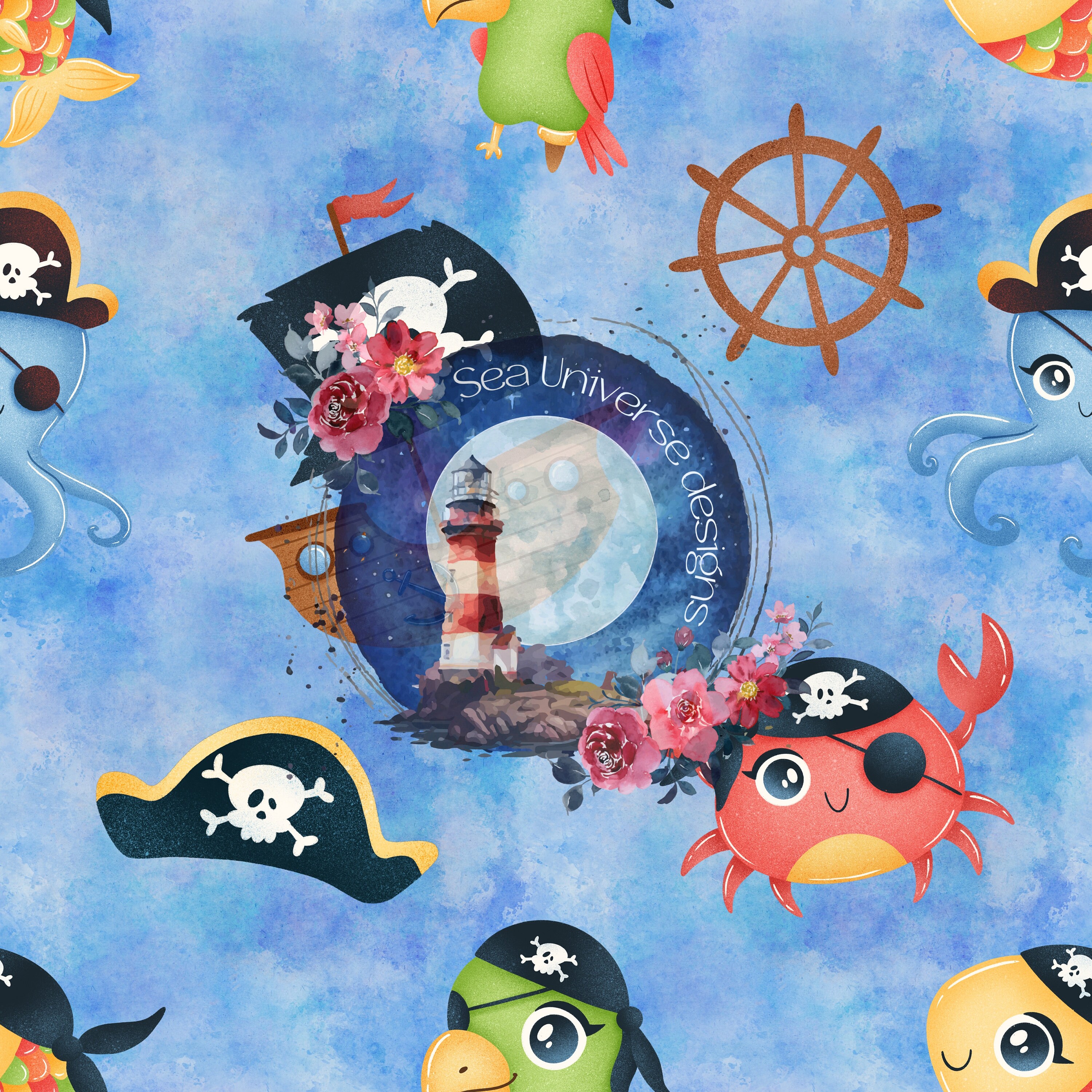 Pirate. Repeat Pattern, Instant Download. - Etsy