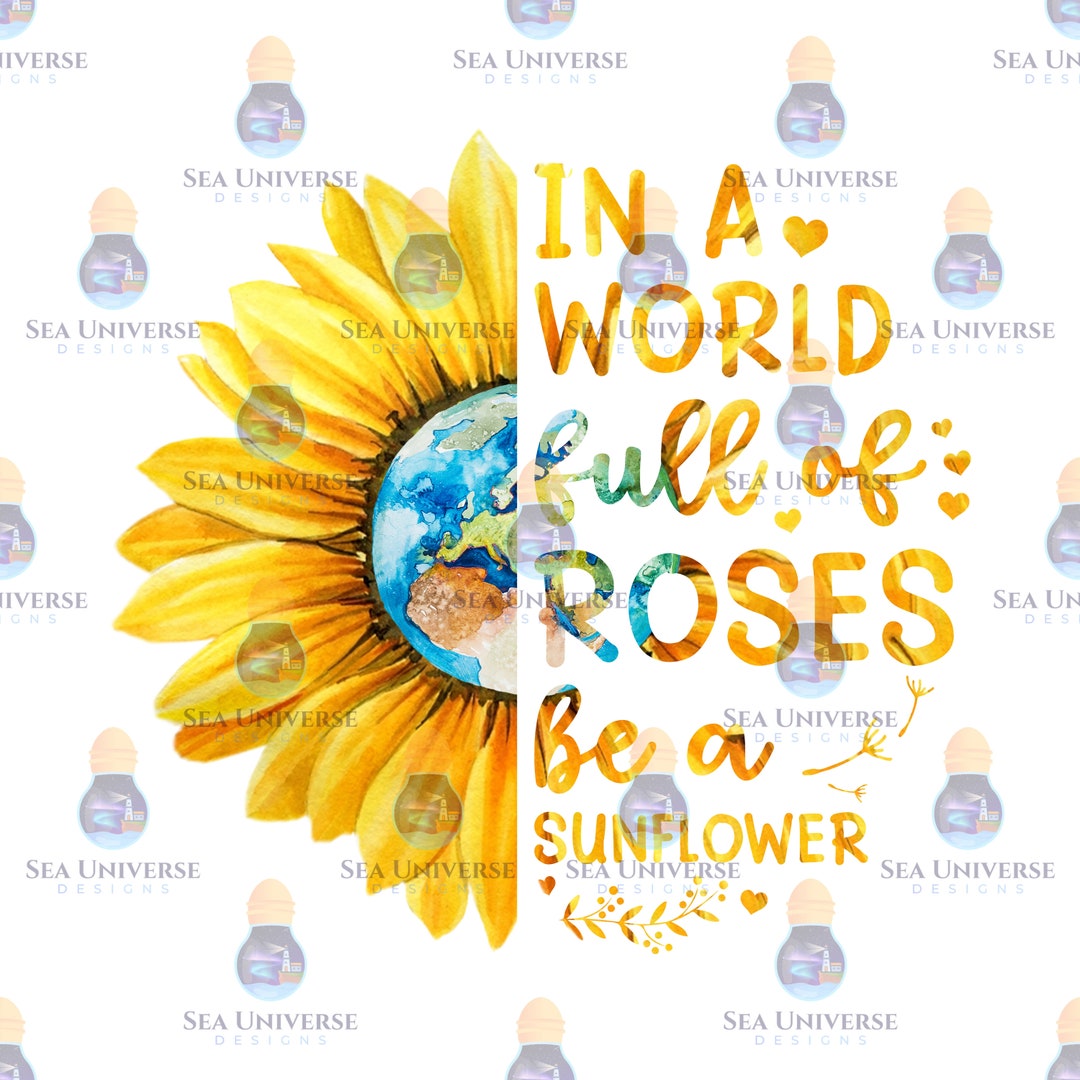 Be a Sunflower PNG, JPEG. Clipart. - Etsy
