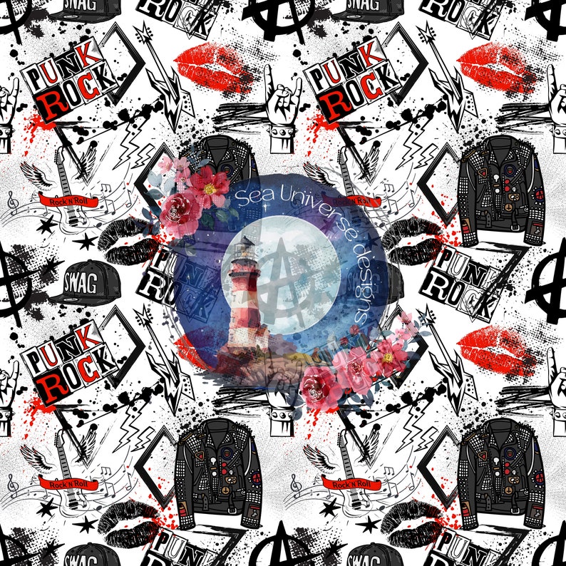 Punk Rock. 2 Versions Inclus. Design Numérique. - Etsy