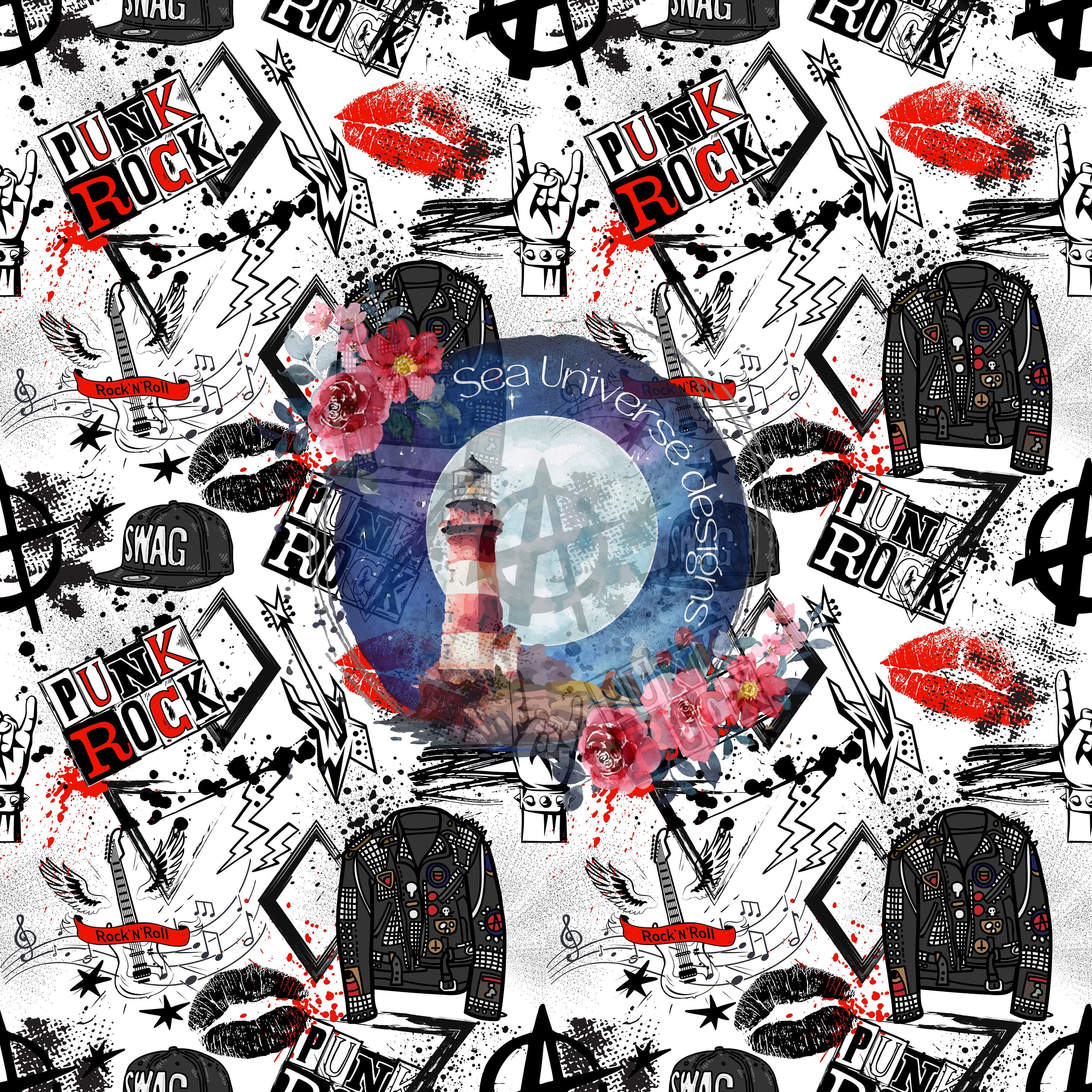 Punk Rock. 2 Versions Inclus. Design Numérique. - Etsy