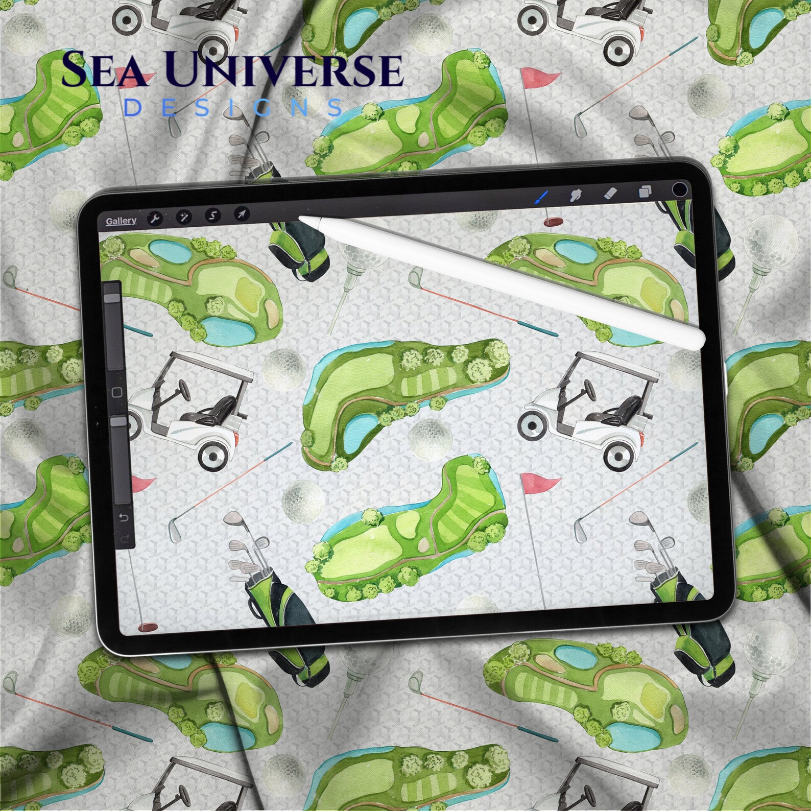 Golf . DIGITAL FILE, Repeat Pattern. - Etsy