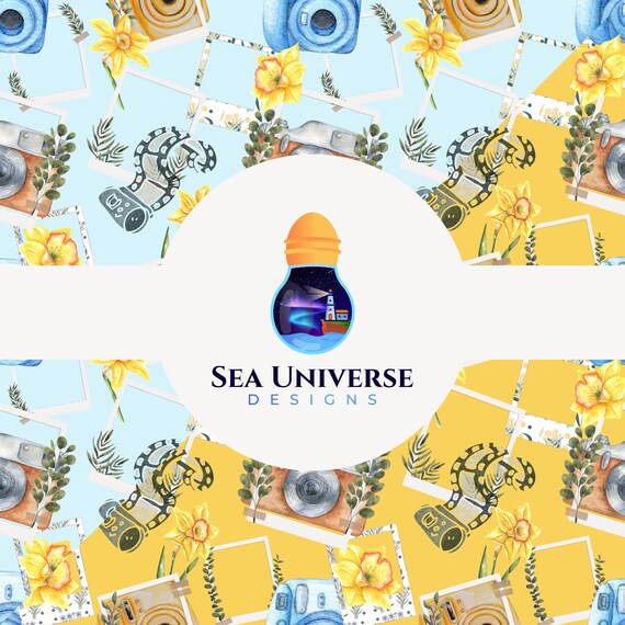 Camera Photo.bundle DIGITAL File Seamless Pattern - Etsy