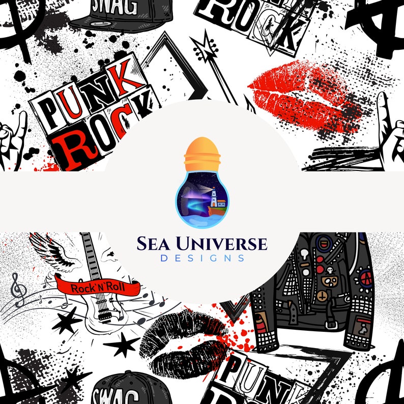 Punk Rock. 2 Versions Inclus. Design Numérique. - Etsy