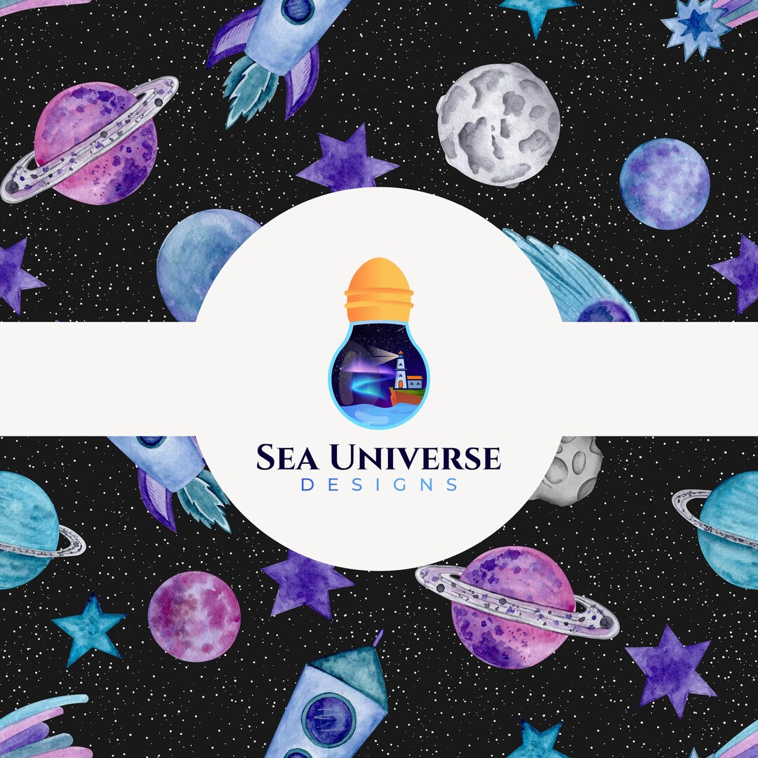 Discover the Space. Digital Seamless Graphic Design. - Etsy